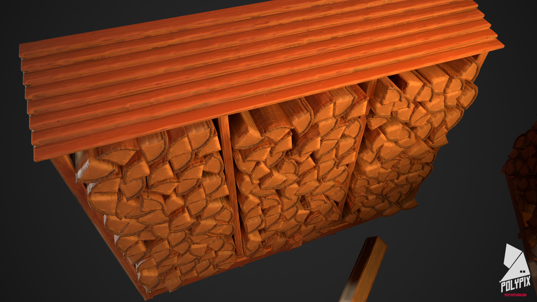 ArtStation - Firewood Log Rack | Game Assets