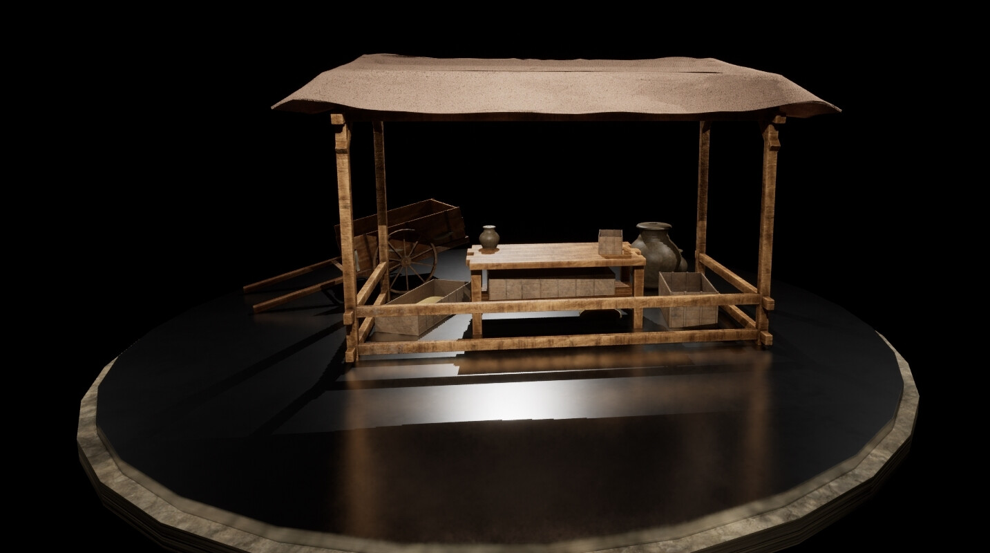 ArtStation - Medieval Market Stall | Game Assets