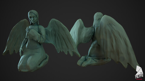 ArtStation - Angel Tombstone Statue | Game Assets