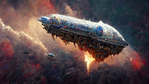 ArtStation - Mega space ship in the war of the galaxy | Artworks