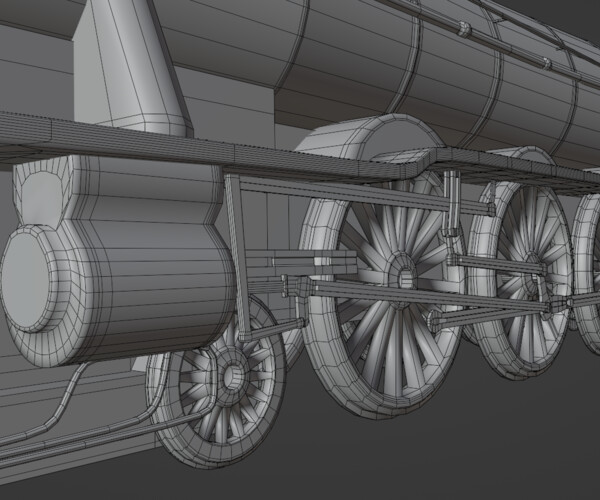ArtStation - Steam lokomotive - Flying Scotsman , 3d model | Game Assets