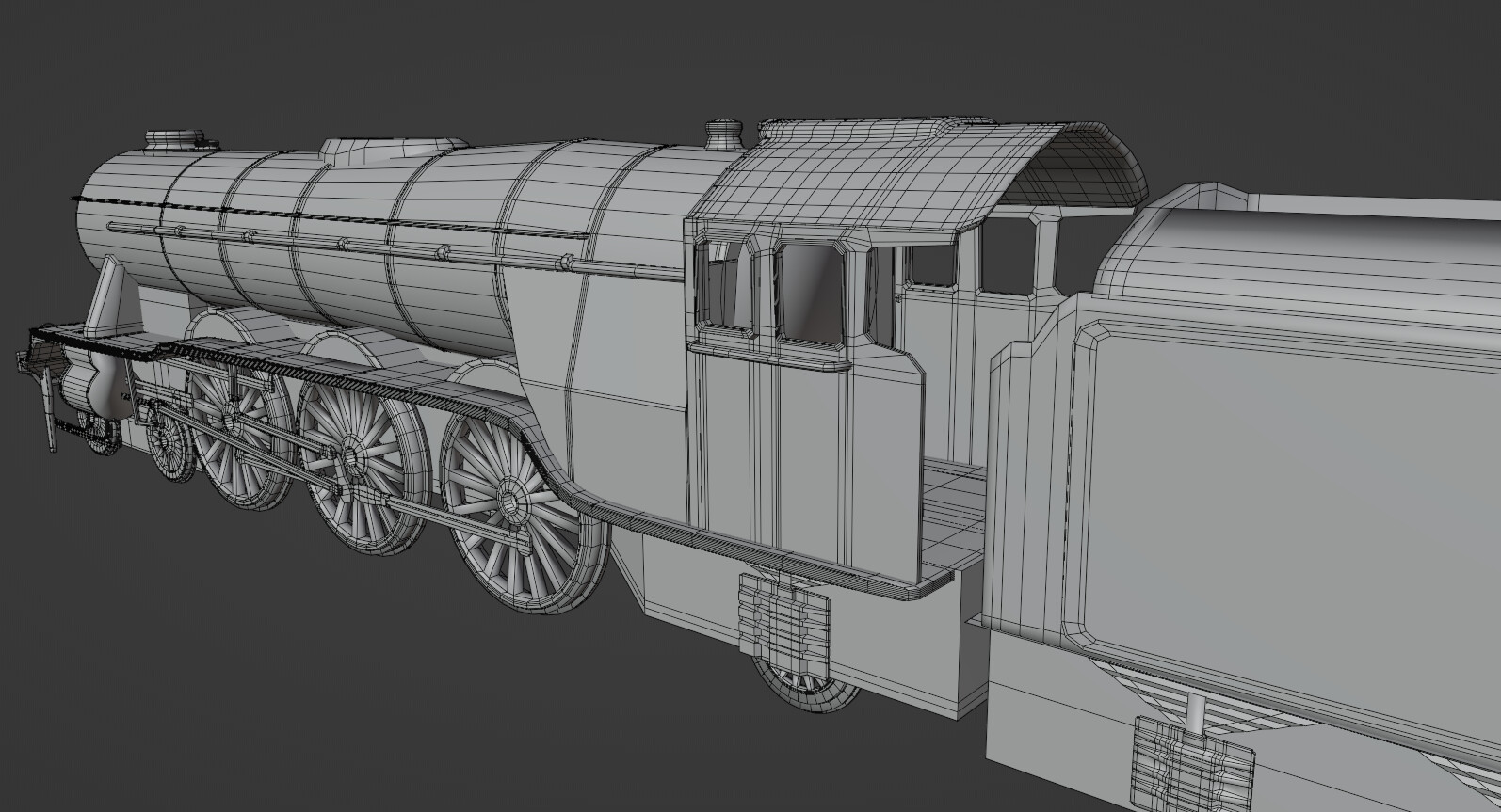ArtStation - Steam lokomotive - Flying Scotsman , 3d model | Game Assets