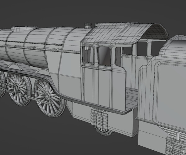 ArtStation - Steam lokomotive - Flying Scotsman , 3d model | Game Assets