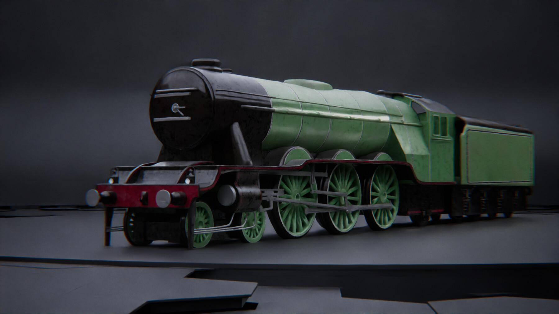 ArtStation - Steam lokomotive - Flying Scotsman , 3d model | Game Assets