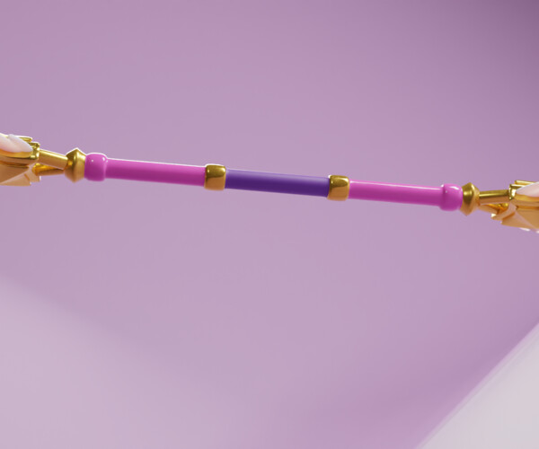 ArtStation - Star Guardian Lux Staff 3D Model | Game Assets