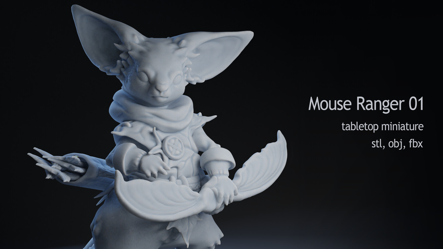 ArtStation - Mouse Ranger 01 - Tabletop Miniature | Resources