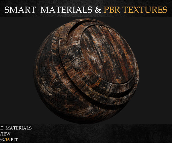 ArtStation - 20 WOOD SMART MATERIALS & PBR TEXTURES-VOL 2 | Game Assets