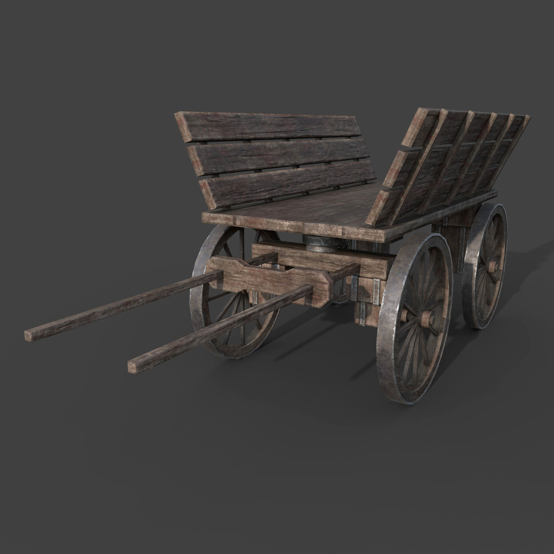ArtStation - MEDIEVAL WOODEN CART | Game Assets