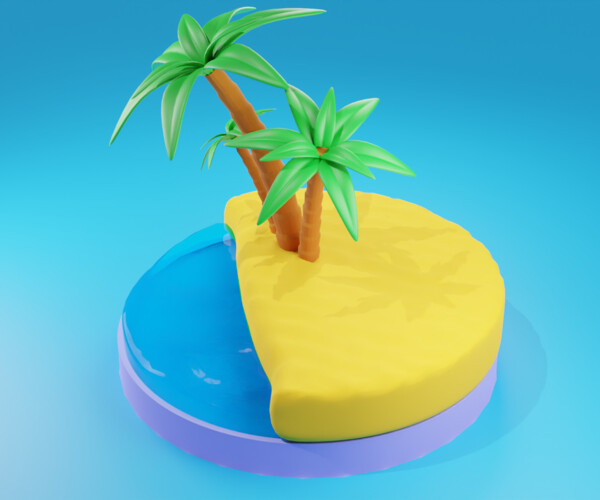 ArtStation - Low Poly Beach | Resources