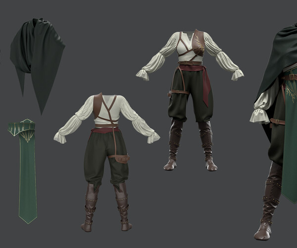 ArtStation - Female outfit / Marvelous Designer/Clo3D project file ...
