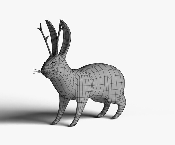 ArtStation - Mythical Rabbit Jackalope | Game Assets