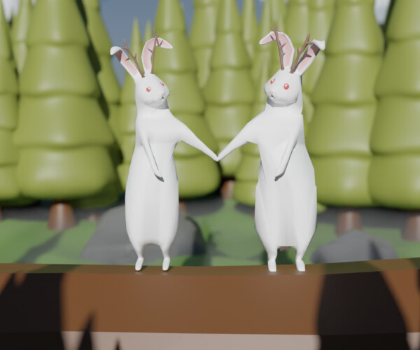 ArtStation - Mythical Rabbit Jackalope | Game Assets