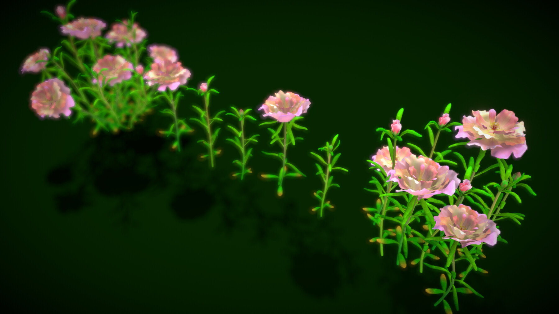 ArtStation - Flower Moss Rose | Game Assets