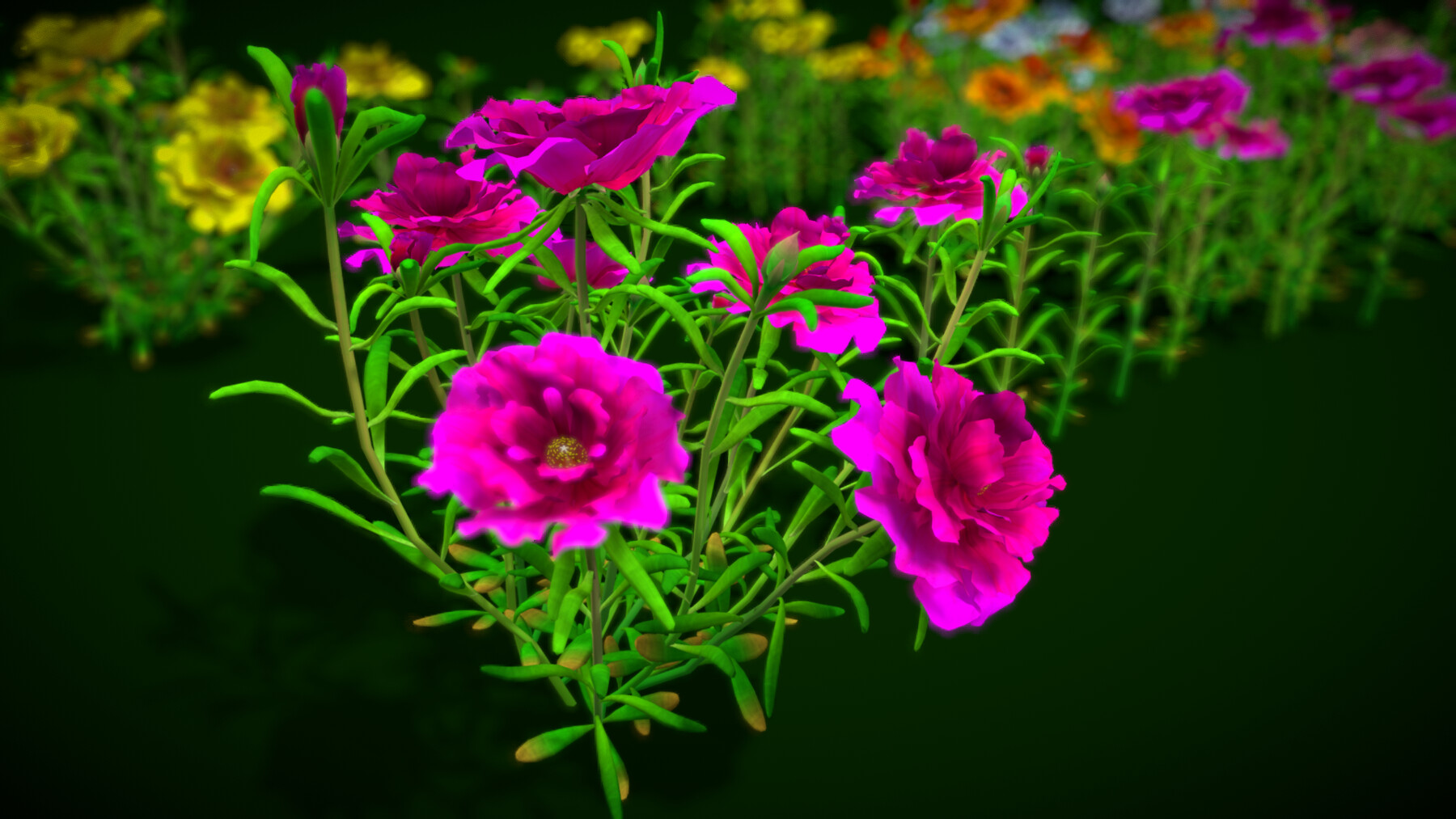 ArtStation - Flower Moss Rose | Game Assets