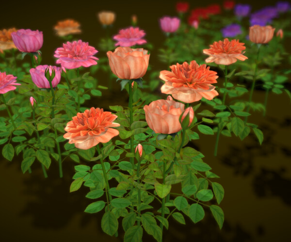 ArtStation - Flower Rose Juliet | Game Assets