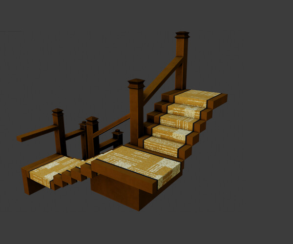 ArtStation - STAIRCASE LOW POLY GAME READY | Game Assets