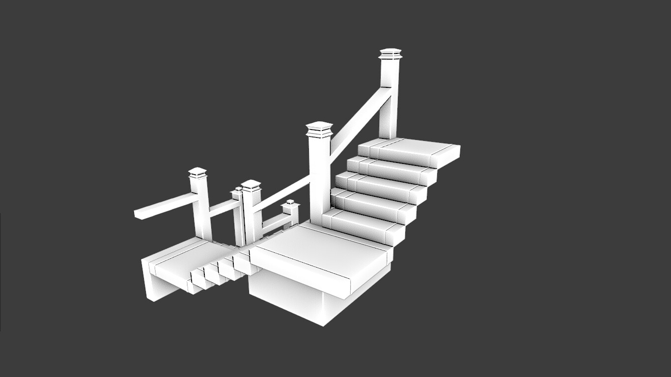 ArtStation - STAIRCASE LOW POLY GAME READY | Game Assets