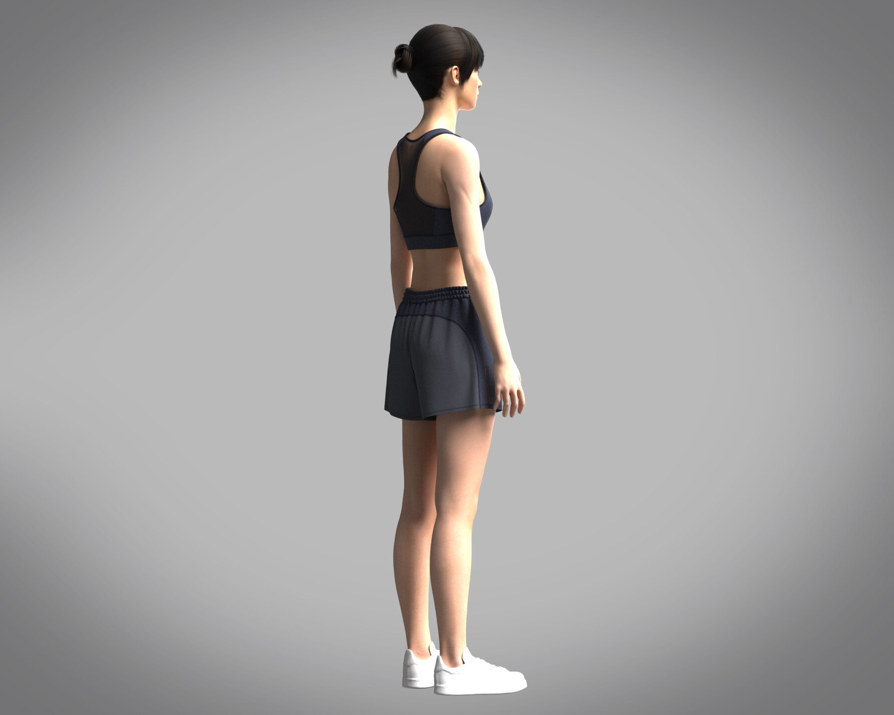 ArtStation - Ladies zip Bra and Shorts | Resources