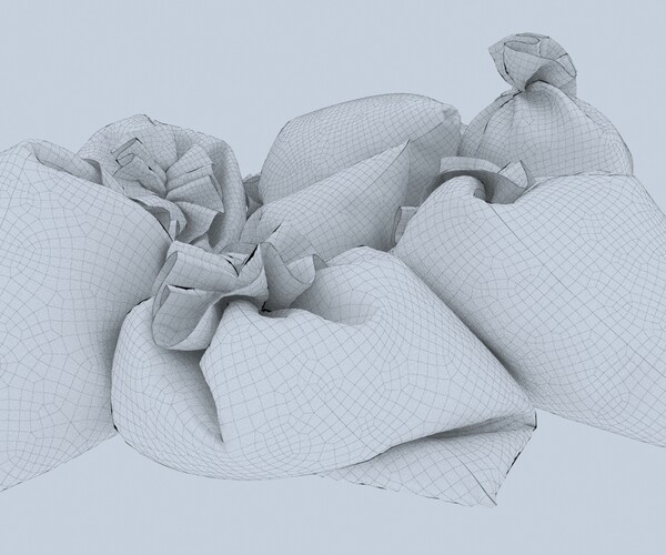 ArtStation - Textured Garbage Bags 2 | Game Assets