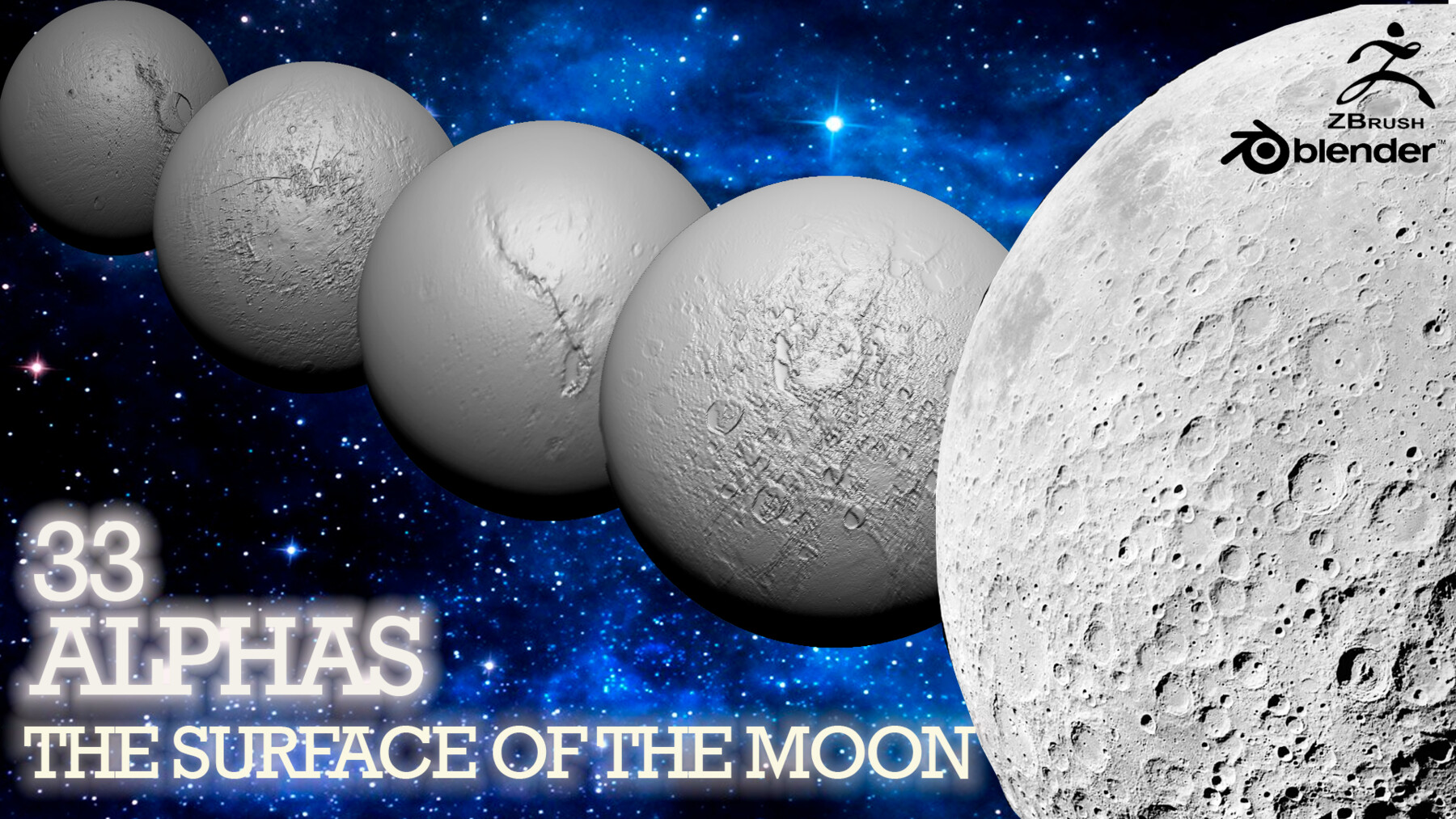 ArtStation - The alpha package of the moon's surface | Brushes