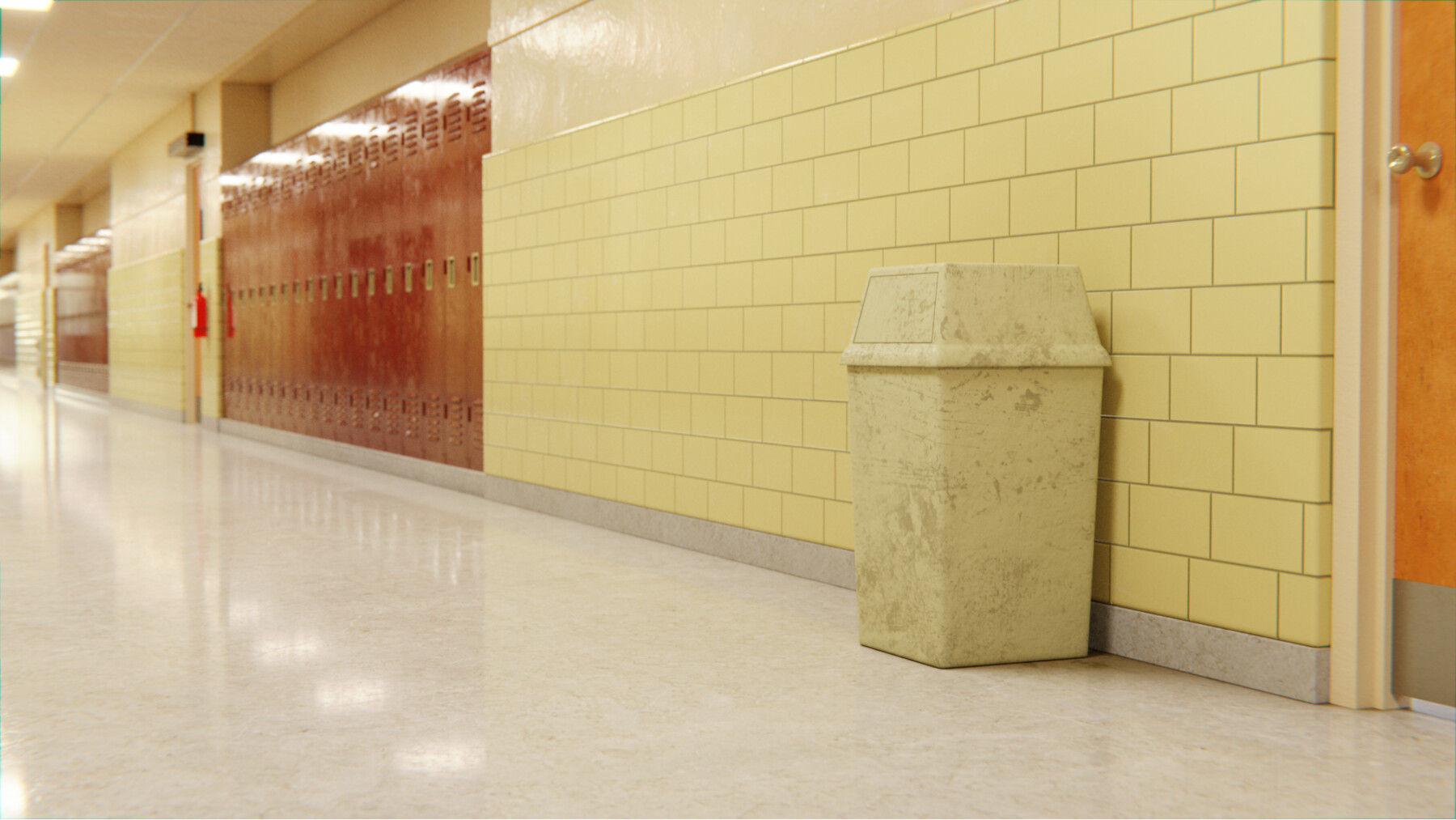 ArtStation - School Hallway 3d Scene | Resources
