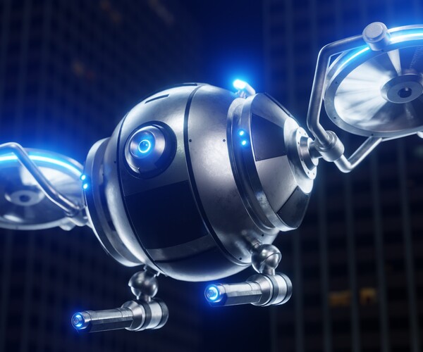 ArtStation - Sci-Fi Security Drone (Blender) | Resources