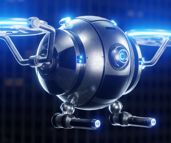 ArtStation - Sci-Fi Security Drone (Blender) | Resources