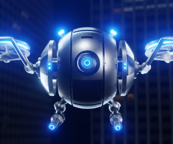 ArtStation - Sci-Fi Security Drone (Blender) | Resources