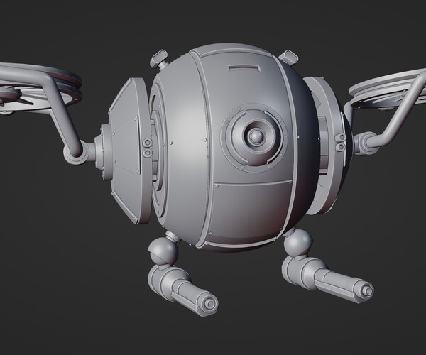 ArtStation - Sci-Fi Security Drone (Blender) | Resources
