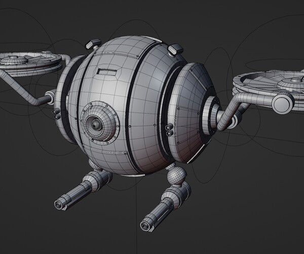 ArtStation - Sci-Fi Security Drone (Blender) | Resources