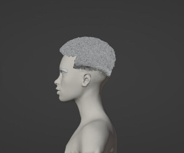 ArtStation - High Top Fade Hair | Game Assets