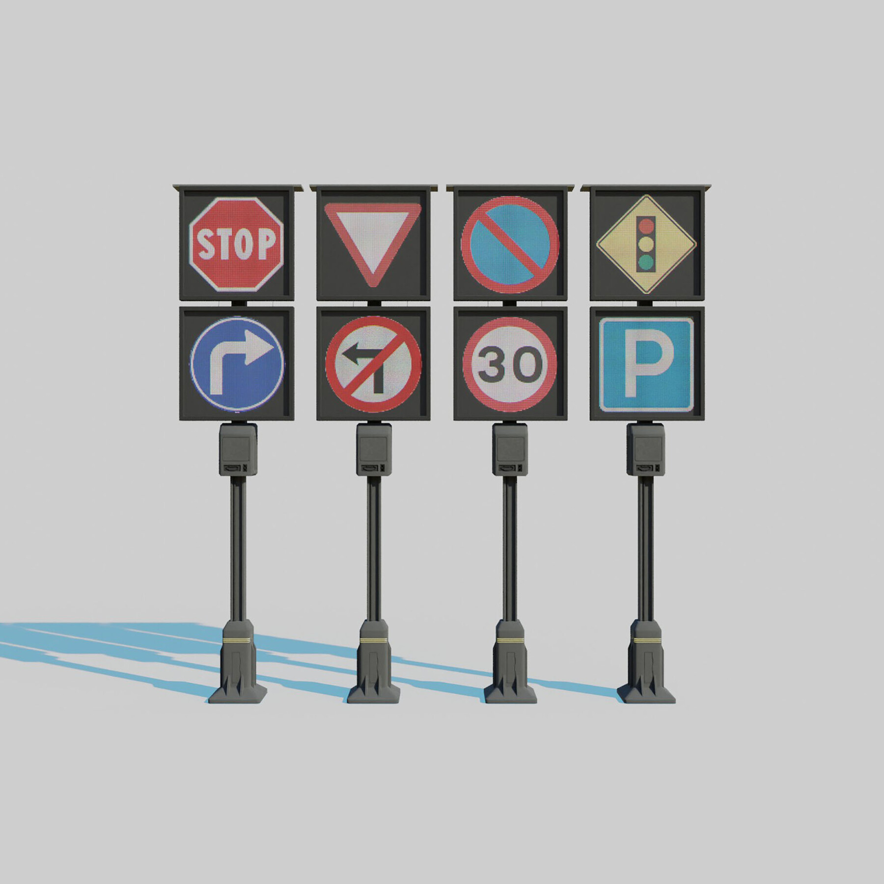 ArtStation - Cyberpunk Street Signs Double | Resources