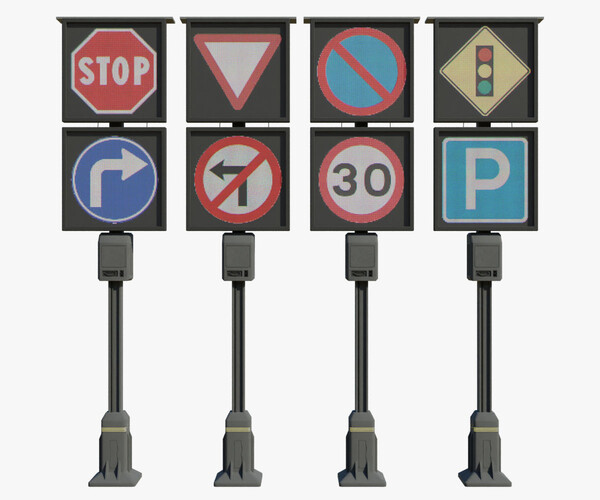 ArtStation - Cyberpunk Street Signs Double | Resources
