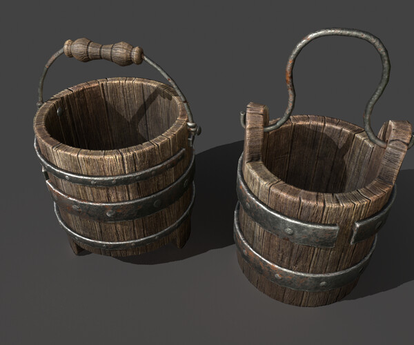 ArtStation - Wood buckets with poison | Game Assets