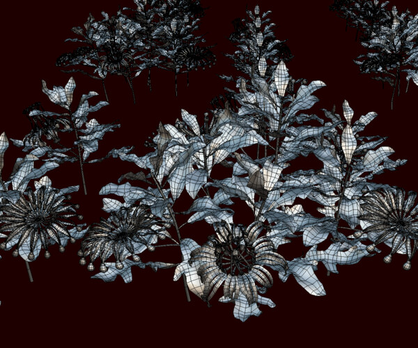 ArtStation - Flower Firewheel Tree | Game Assets