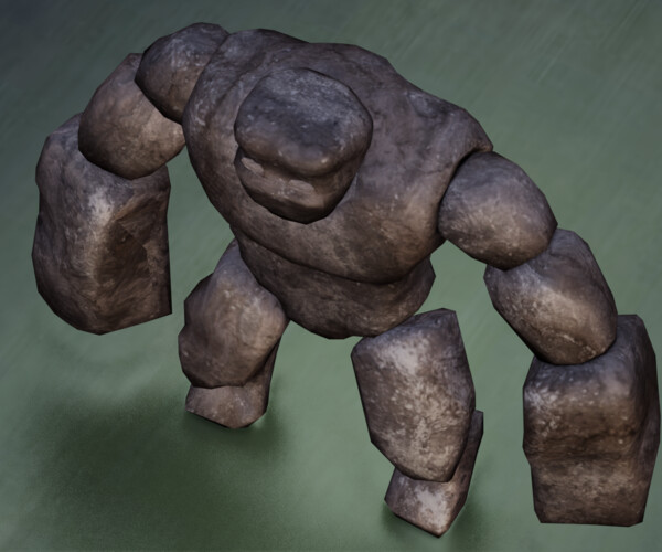 ArtStation - STONE GIANT LOW POLY GAME READY | Game Assets
