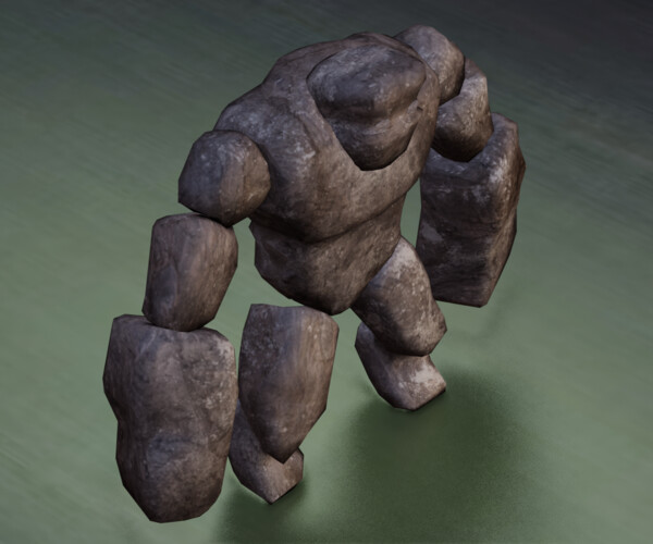 ArtStation - STONE GIANT LOW POLY GAME READY | Game Assets