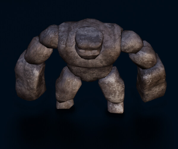 ArtStation - STONE GIANT LOW POLY GAME READY | Game Assets