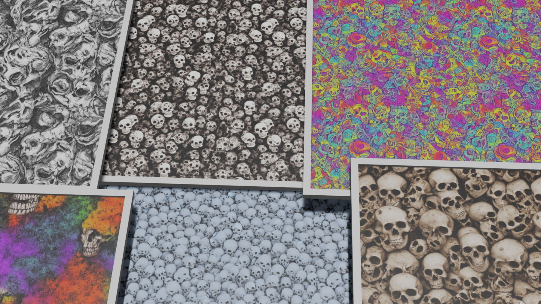 ArtStation - Skull Textures (Seamless) [15 Pack] *sp00ky halloween time ...