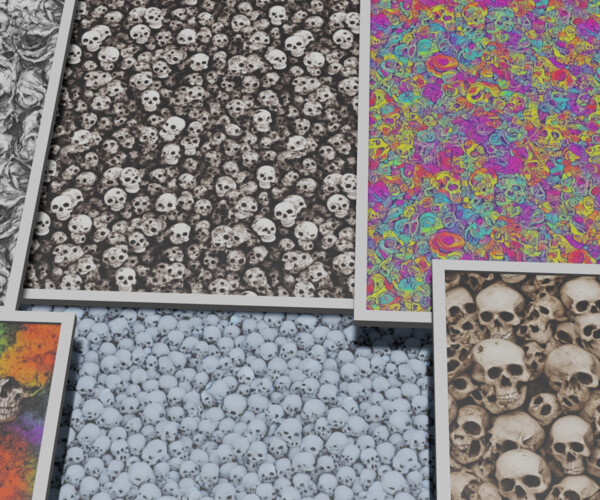 ArtStation - Skull Textures (Seamless) [15 Pack] *sp00ky halloween time ...