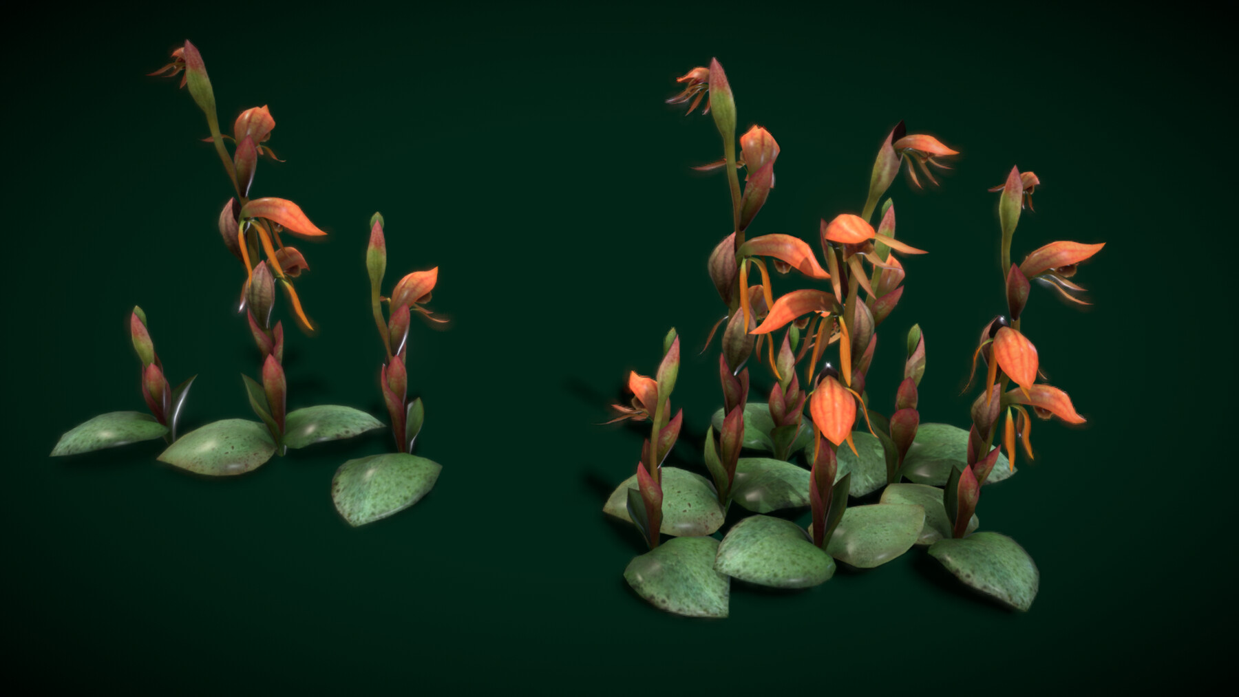 ArtStation - Flower Pyrorchis Nigricans | Game Assets