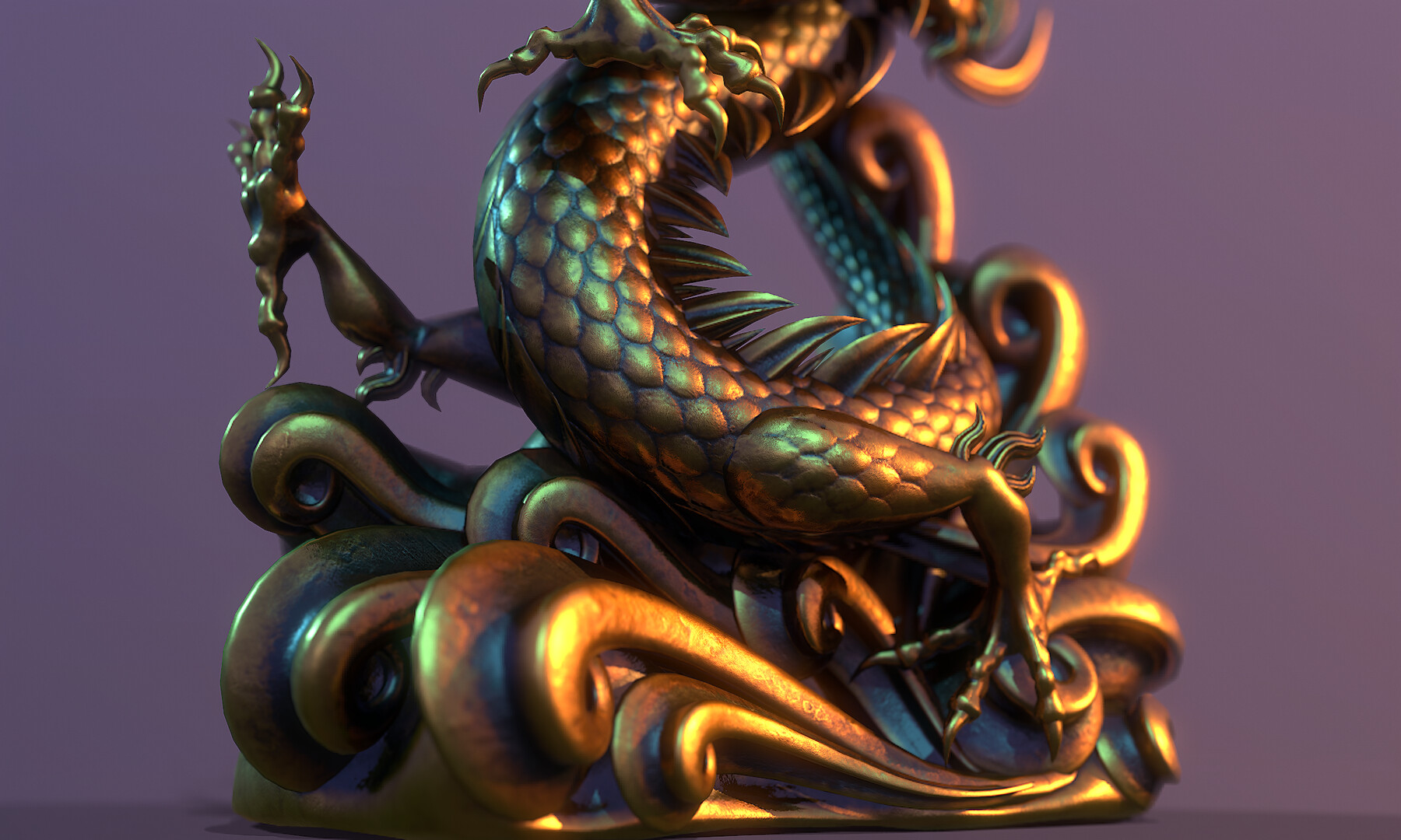 ArtStation - Chinese Dragon Statue (Game Ready, PBR textures) | Game Assets