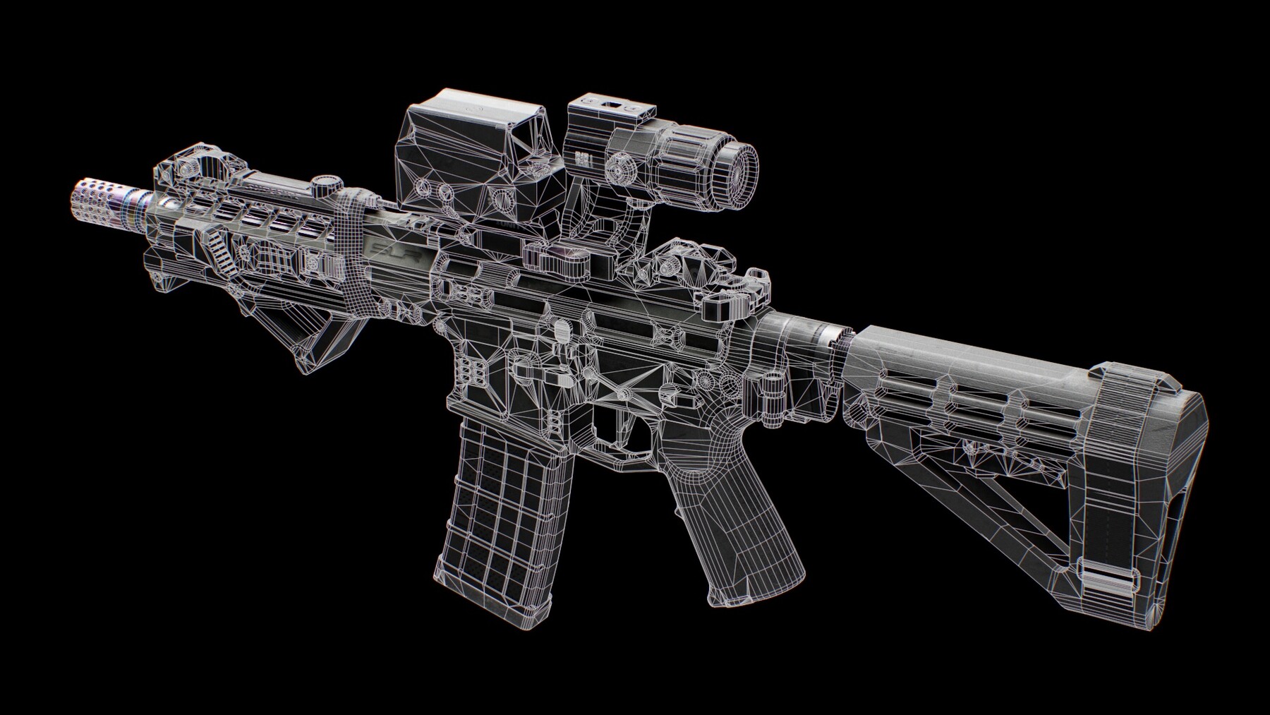 ArtStation - AR-15 Rifle Realtime for Games | Game Assets