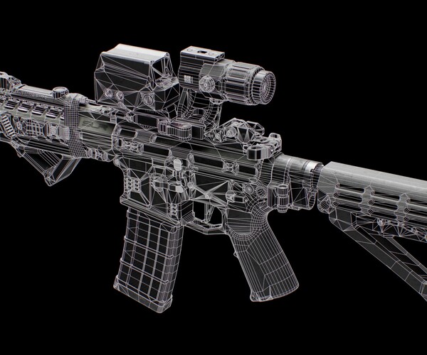ArtStation - AR-15 Rifle Realtime for Games | Game Assets
