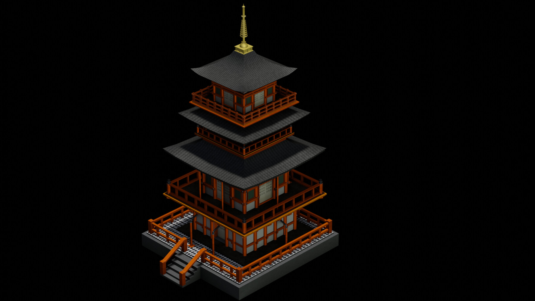 ArtStation - JAPANESE TEMPLE LOW POLY GAME READY | Game Assets