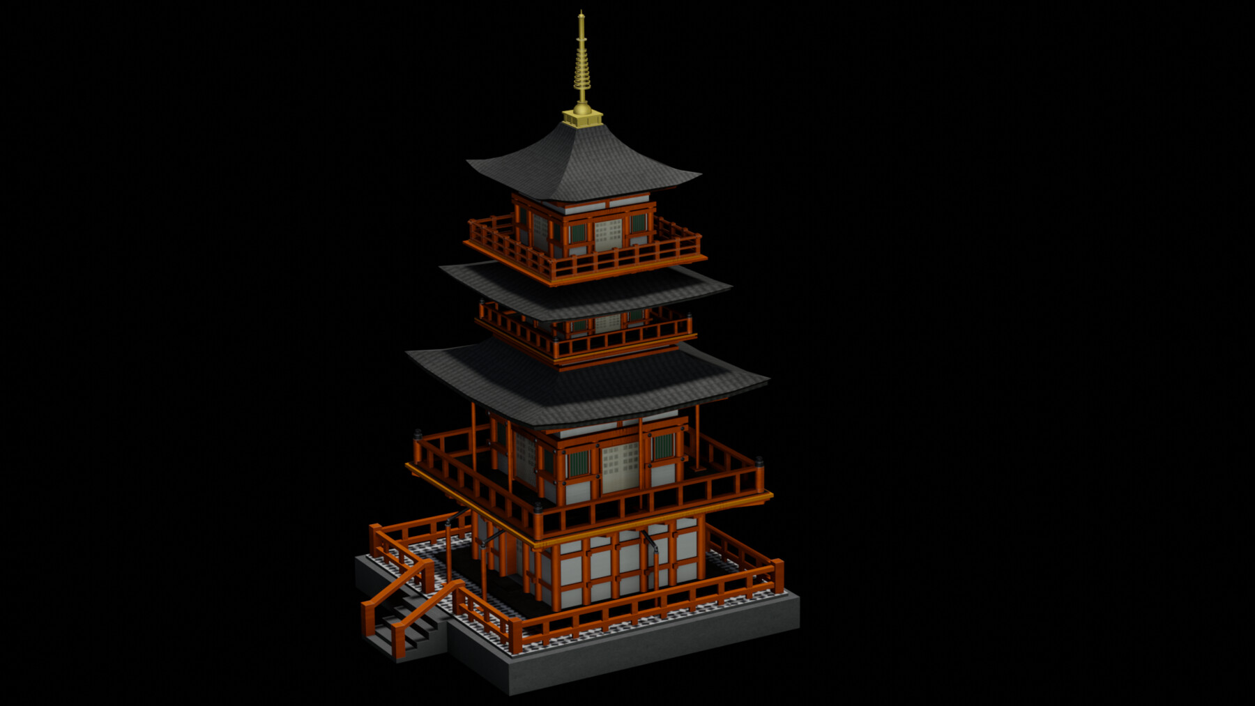 ArtStation - JAPANESE TEMPLE LOW POLY GAME READY | Game Assets