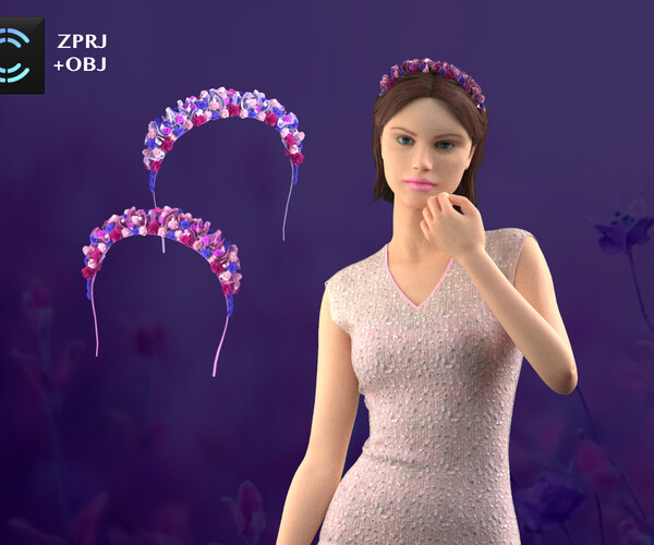ArtStation - Blooming flowers head accessory | Resources