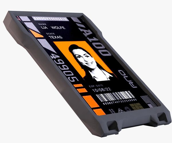 ArtStation - Sci Fi Id Card | Game Assets