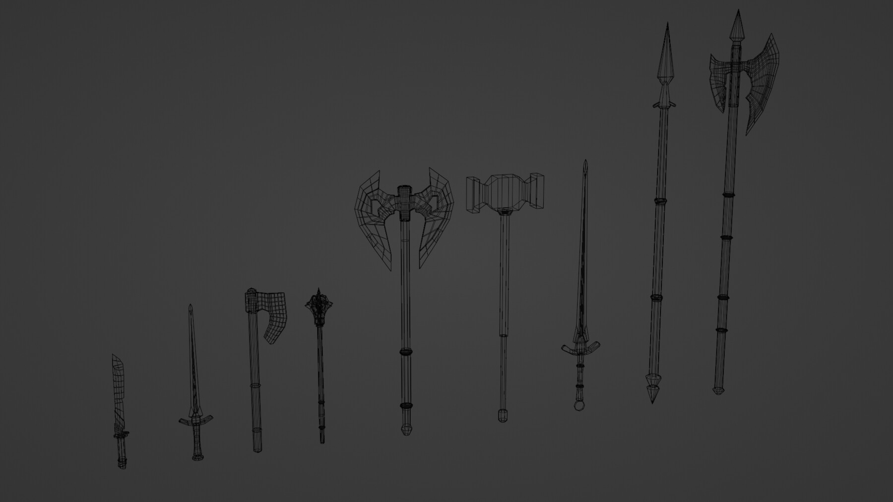 ArtStation - Medieval Weapon Pack - LowPoly - 4K-2K Texture | Game Assets
