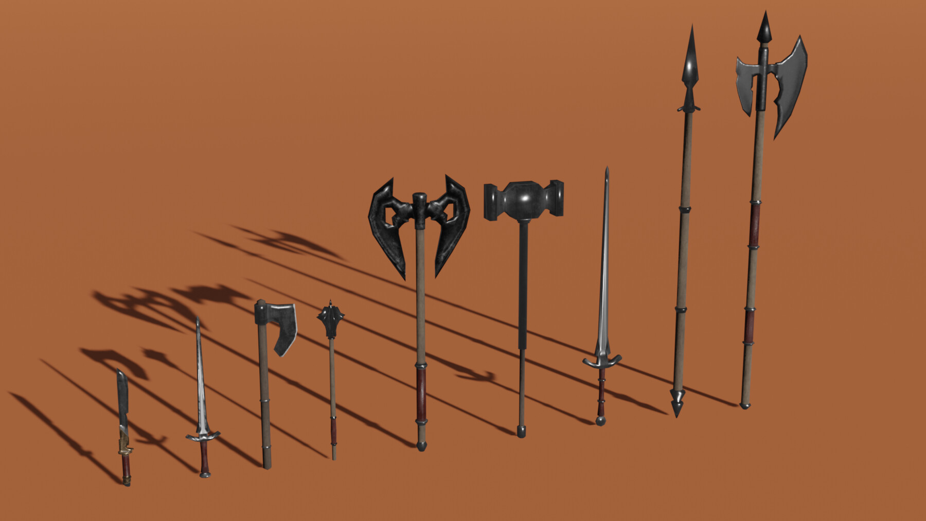 ArtStation - Medieval Weapon Pack - LowPoly - 4K-2K Texture | Game Assets